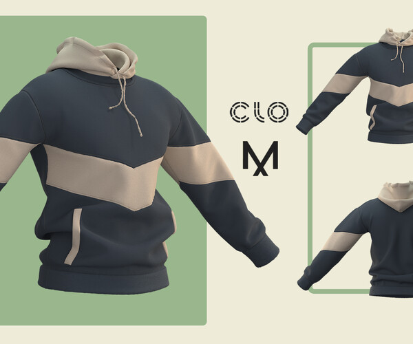 ArtStation - 10 Hoodies / CLO3D / Marvelous + Project files: Zprj + OBJ ...