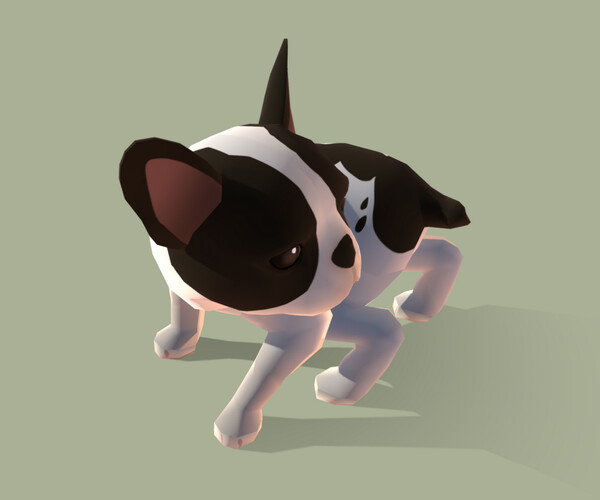 ArtStation - DOG Full Animations - Boston Terrier | Game Assets