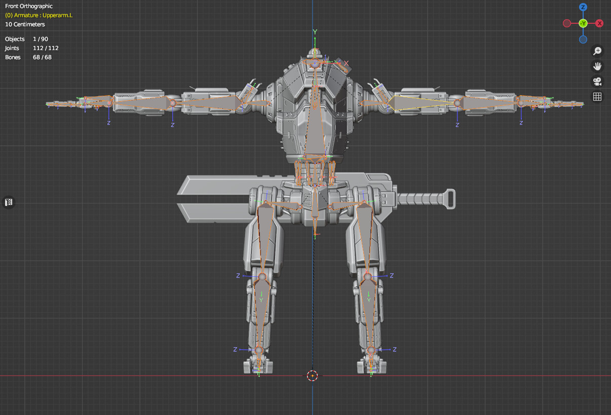 ArtStation - Rigged Combat Mech with Sword | Game Assets