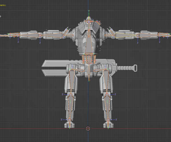 ArtStation - Rigged Combat Mech with Sword | Game Assets