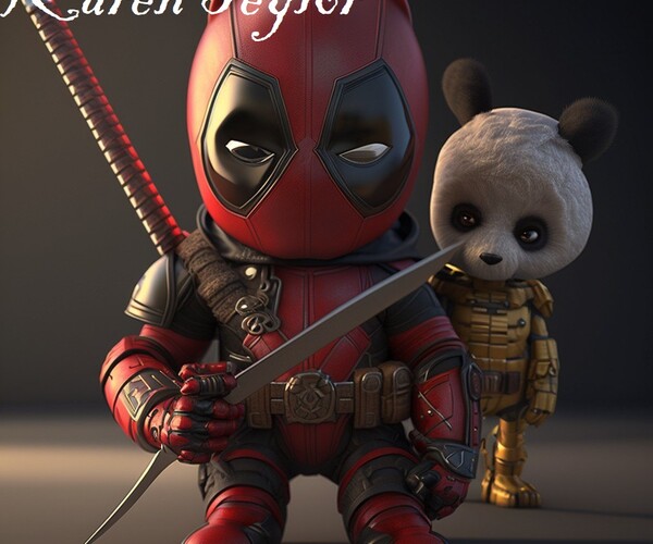 ArtStation - Deadpool with panda | Artworks