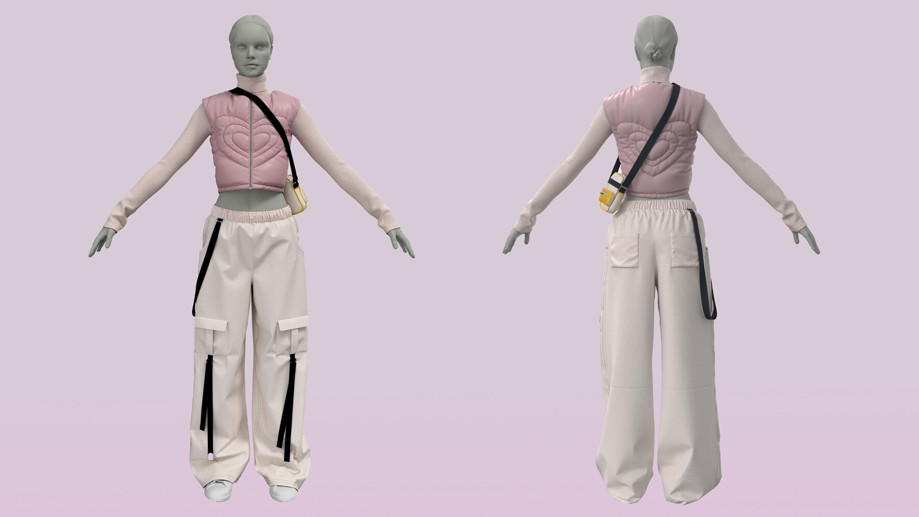 ArtStation - Female outfit (Fbx / Obj / Zprj) _ Marvelous designer ...