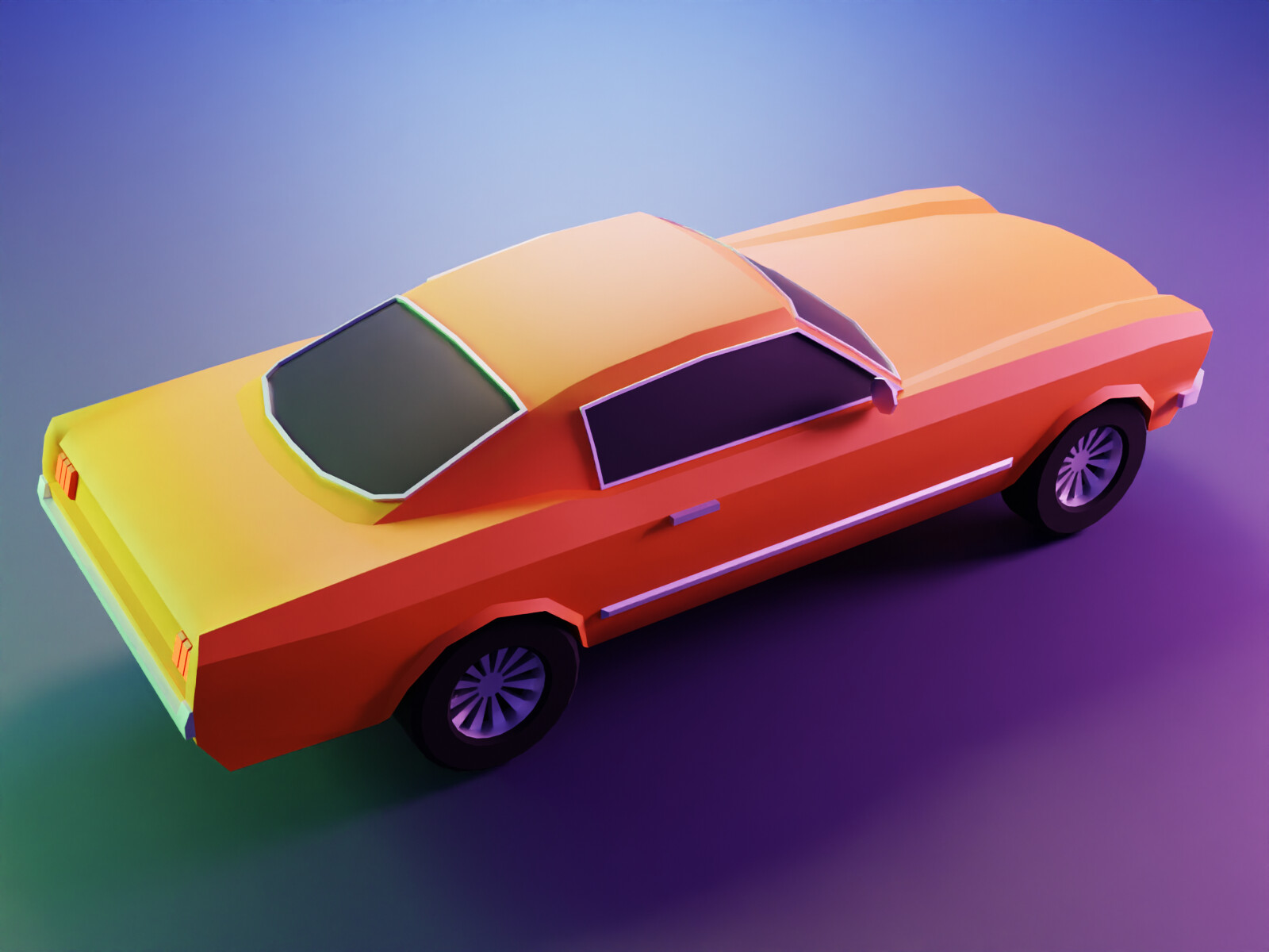ArtStation - Low Poly Car Mustang 1965 | Resources