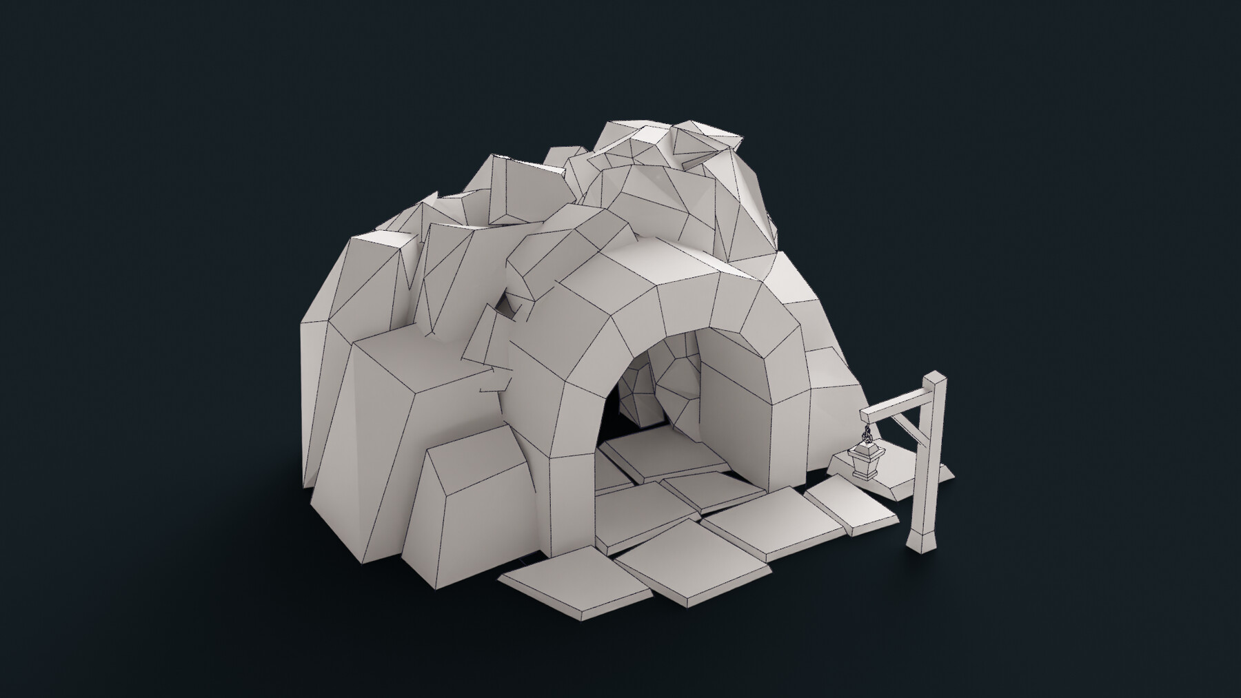 ArtStation - Stylized Cave - game ready model | Game Assets