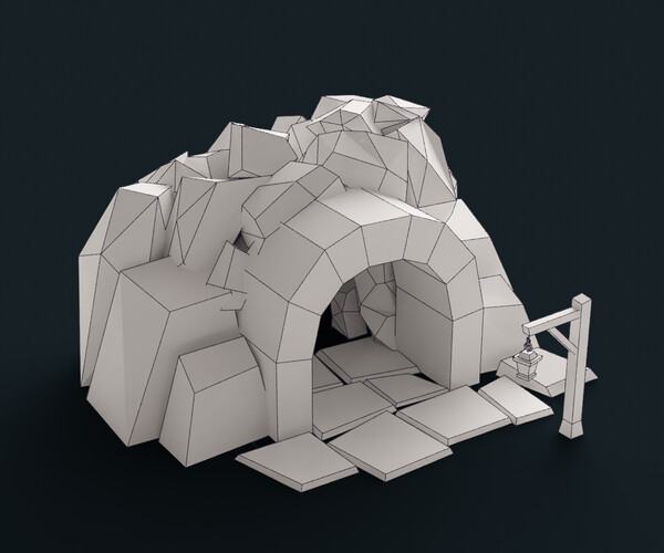 ArtStation - Stylized Cave - game ready model | Game Assets