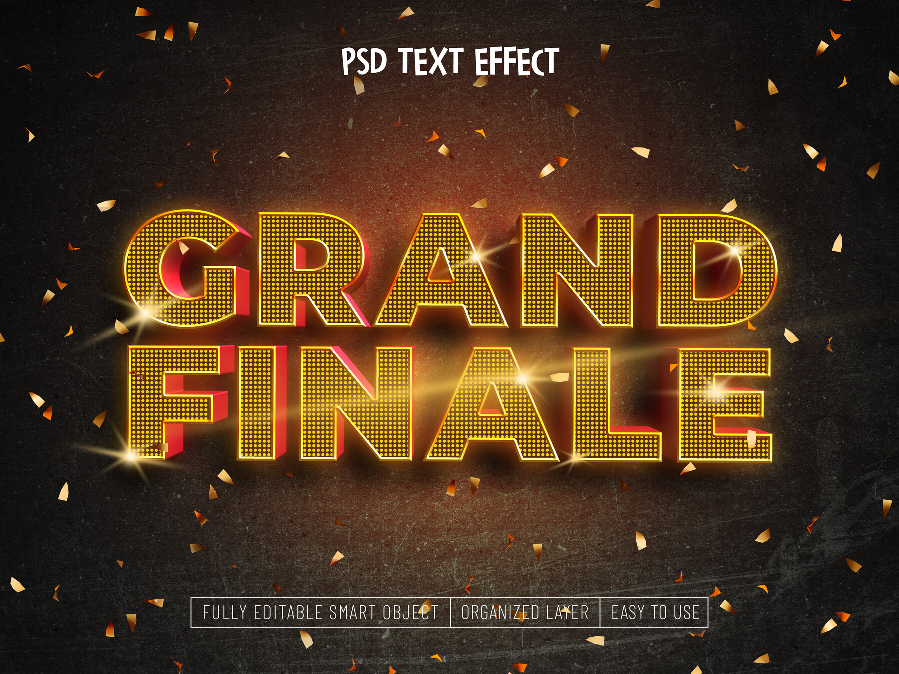 ArtStation - 3D Grand Final PSD fully editable text effect. Layer style ...