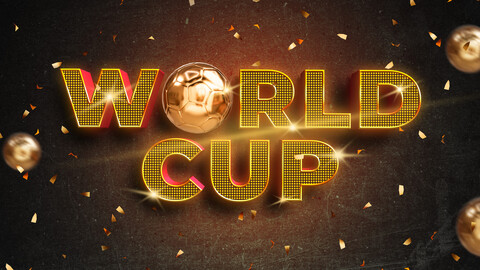 ArtStation - 3D World Cup PSD fully editable text effect. Layer style ...
