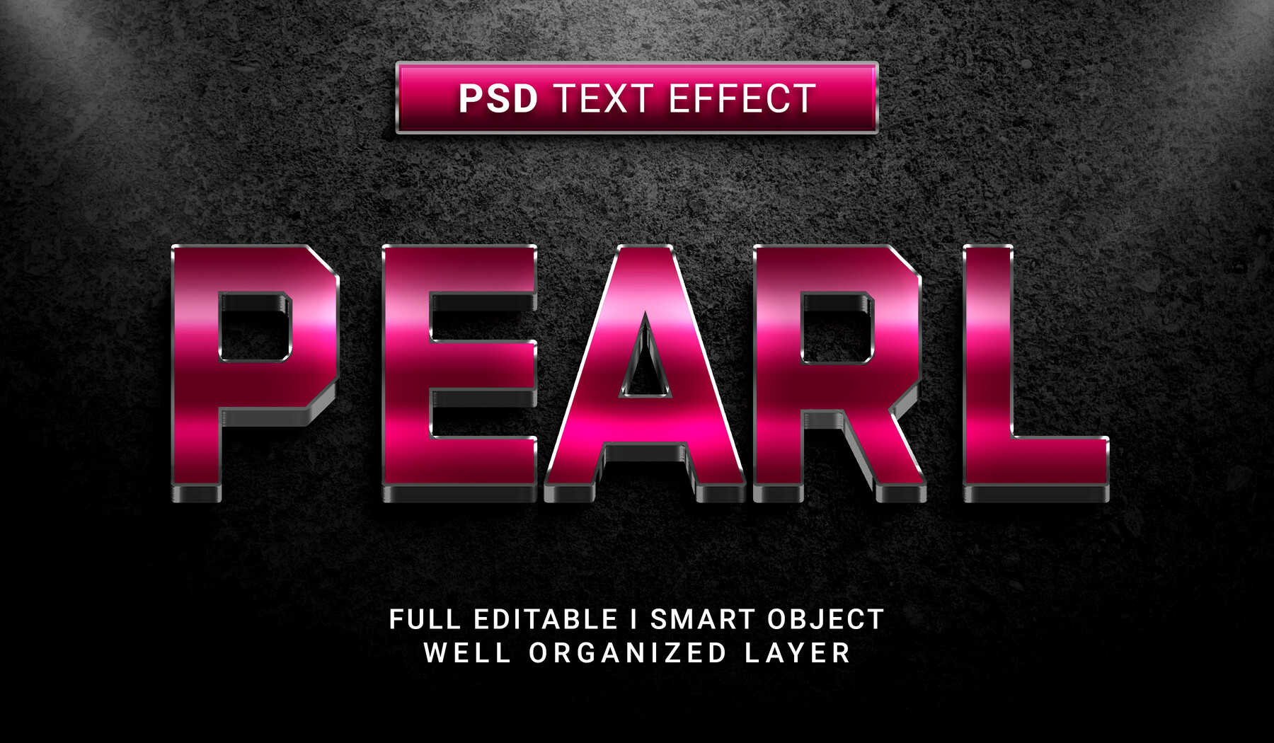 ArtStation - 3D Pearl PSD fully editable text effect. Layer style PSD ...