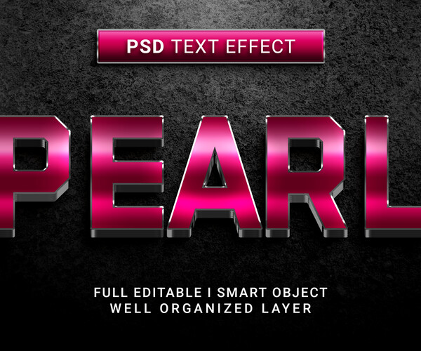 ArtStation - 3D Pearl PSD fully editable text effect. Layer style PSD ...