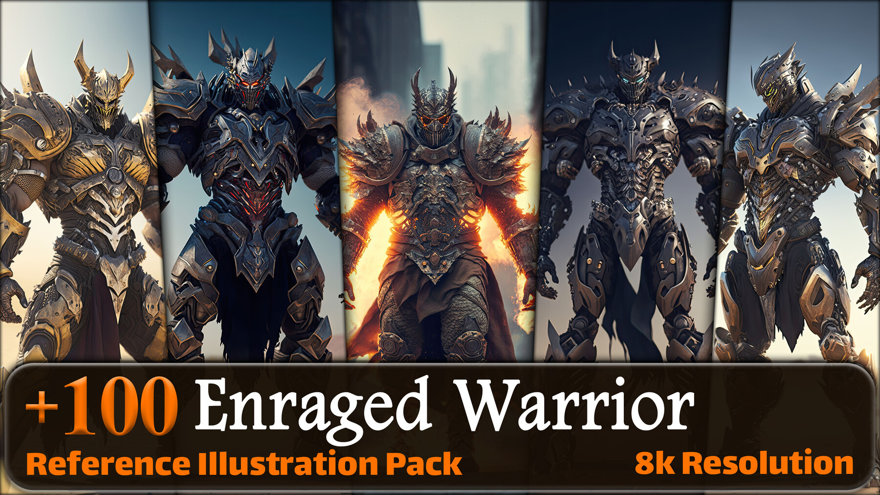 ArtStation - 100 Enraged Warrior Reference Pack | 8K | v.1 | Artworks