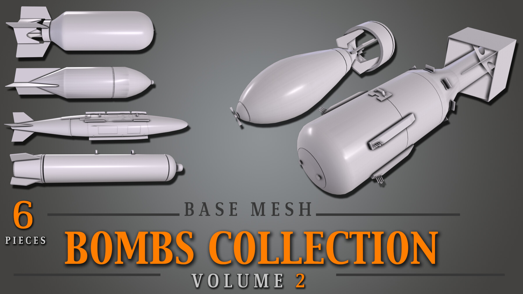 ArtStation - Bombs Collection VOL.2 - Base Mesh | Resources