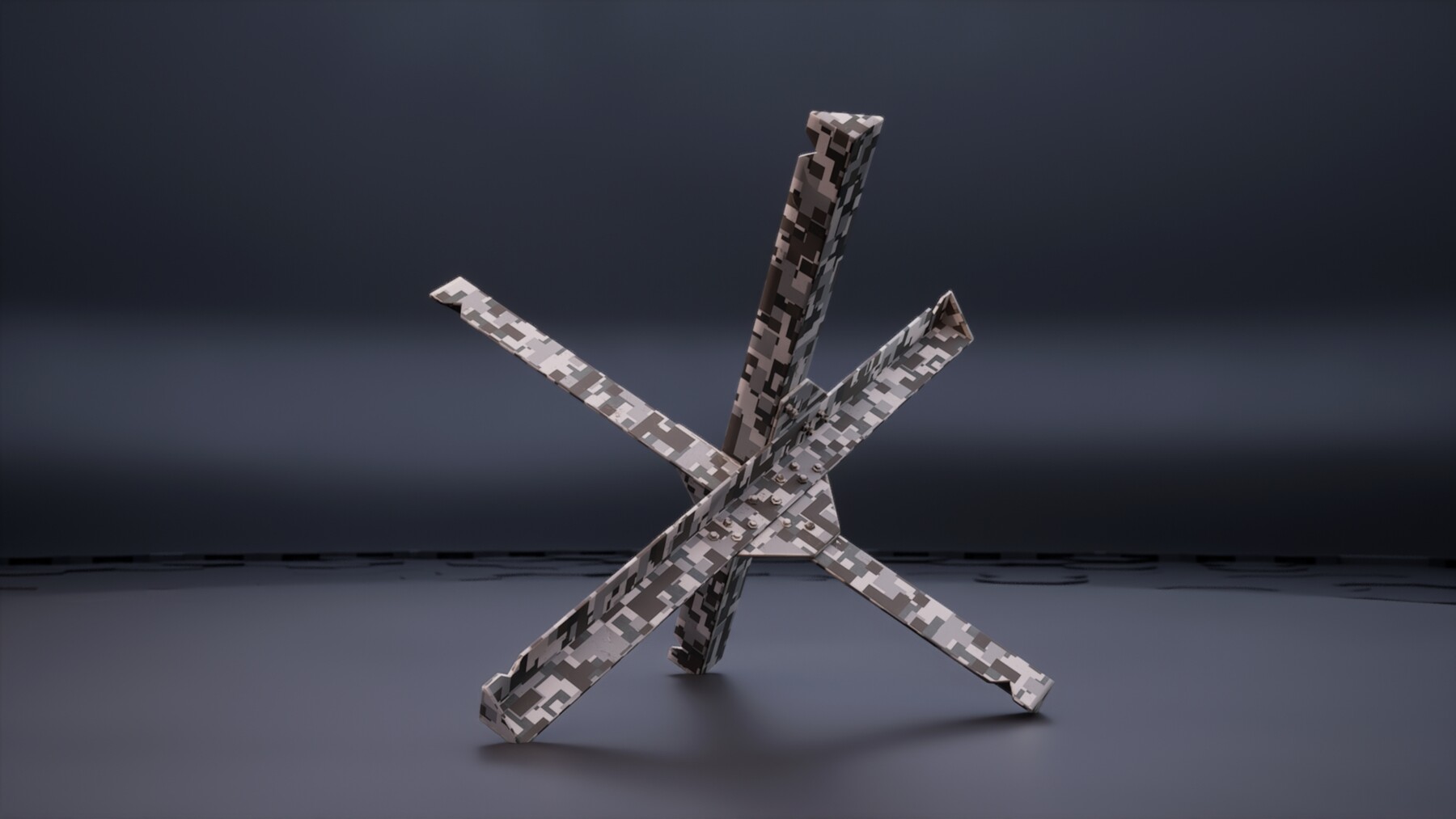 ArtStation - Military Czech hedgehog - anti-tank barrier | Game Assets