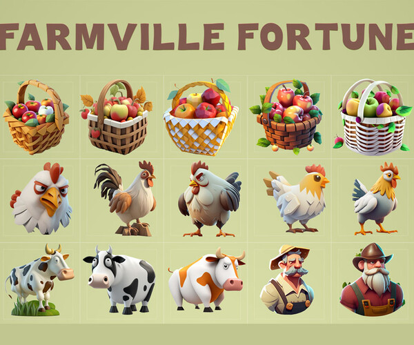 ArtStation - Farmville Fortune ICONS Pack | Game Assets