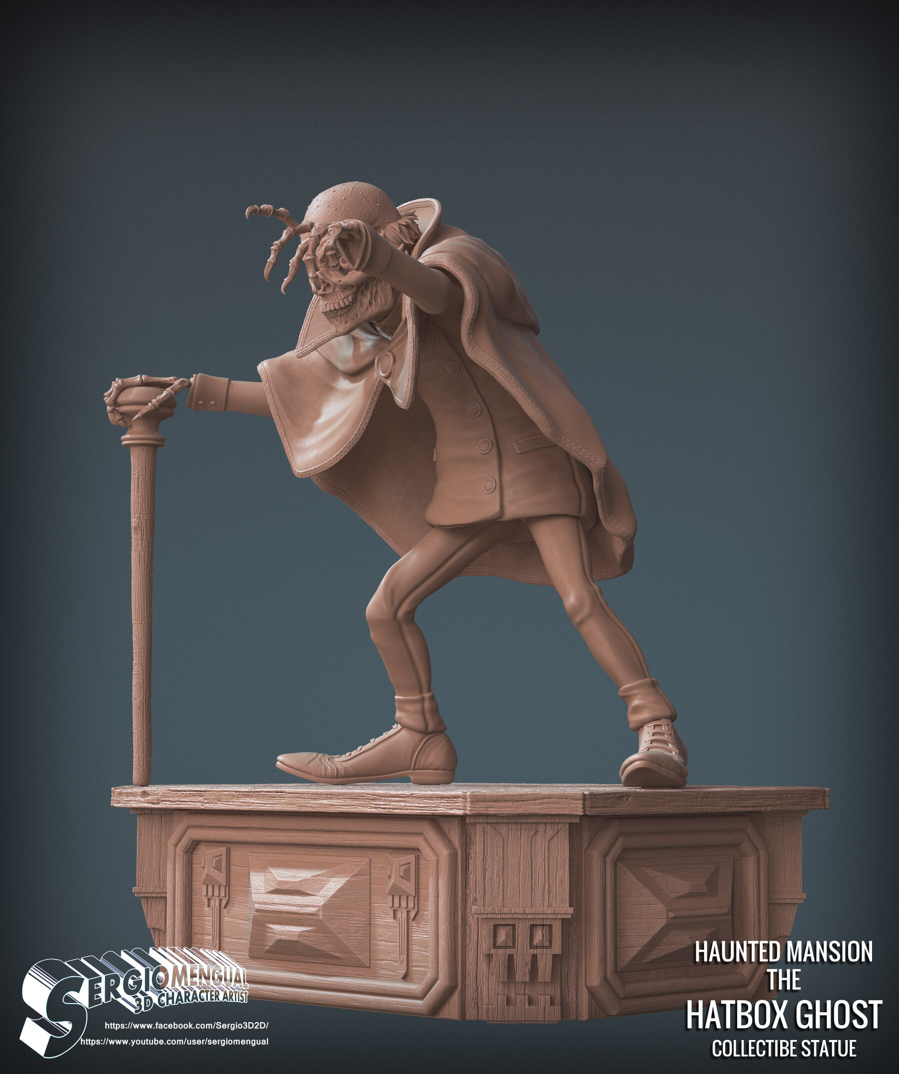ArtStation - Disney Haunted Mansion The Hatbox Ghost 3D Printable ...