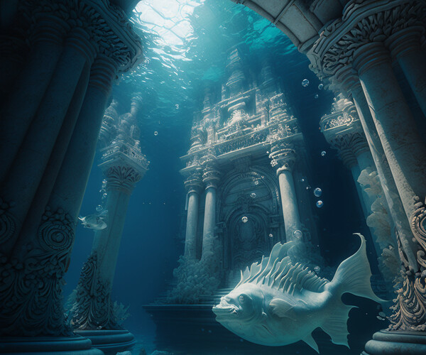 ArtStation - Submerged Atlantis: A City of Marble Beneath the Waves 1 ...