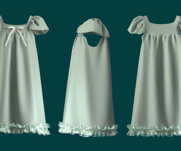 ArtStation - WOMEN'S SLEEPWEAR PACK. CLO3D, MD Projects+FBX+OBJ | Game ...