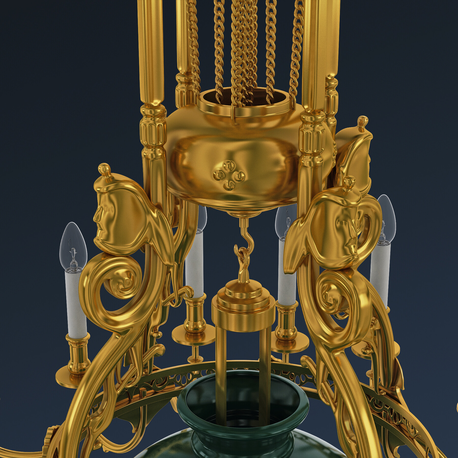 ArtStation - Chandelier Antique Rococo v 1 | Resources