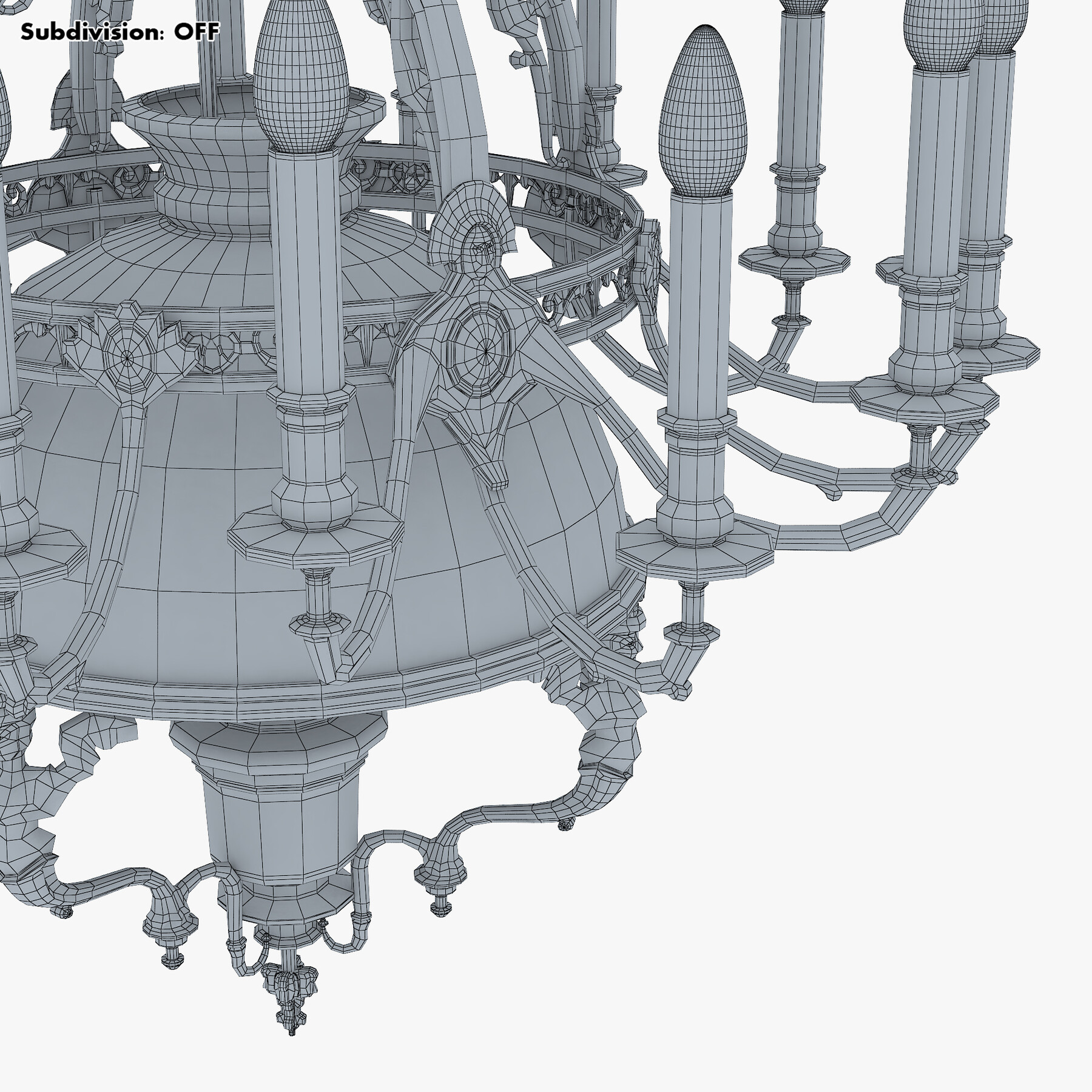 ArtStation - Chandelier Antique Rococo v 1 | Resources