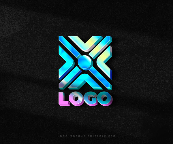 ArtStation - 3D Logo PSD fully editable text effect. Layer style PSD ...