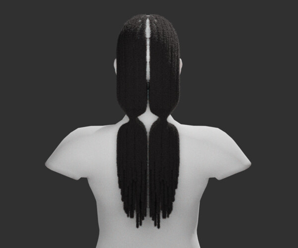 ArtStation - Dreadlocks Double Pony | Game Assets