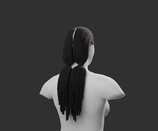 ArtStation - Dreadlocks Double Pony | Game Assets