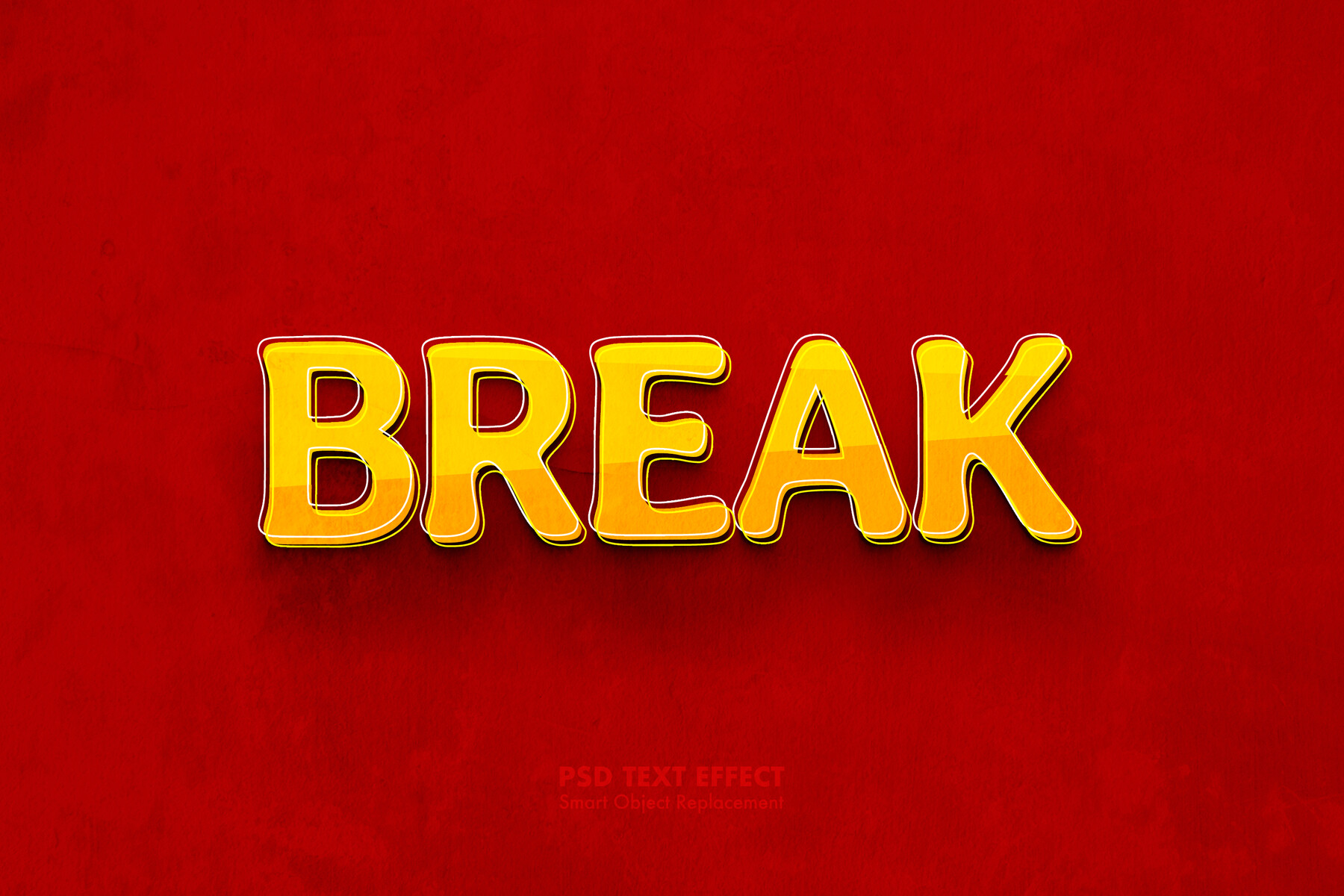 ArtStation - 3D Break. PSD fully editable text effect. Layer style PSD ...