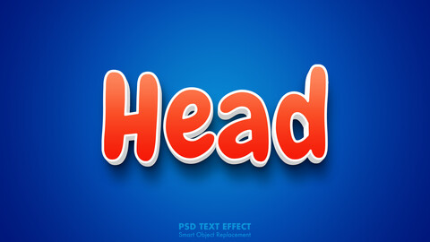 ArtStation - 3D Head. PSD fully editable text effect. Layer style PSD ...