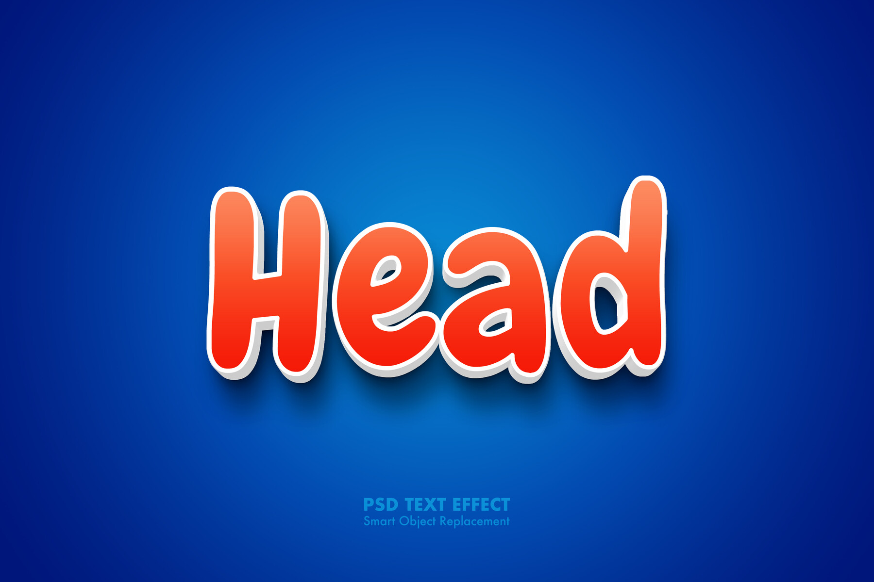 ArtStation - 3D Head. PSD fully editable text effect. Layer style PSD ...