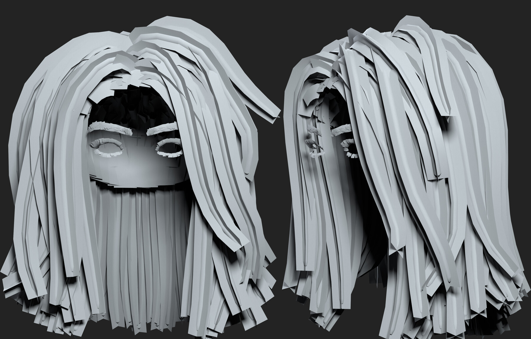 ArtStation - Dreadlocks Low Poly | Game Assets