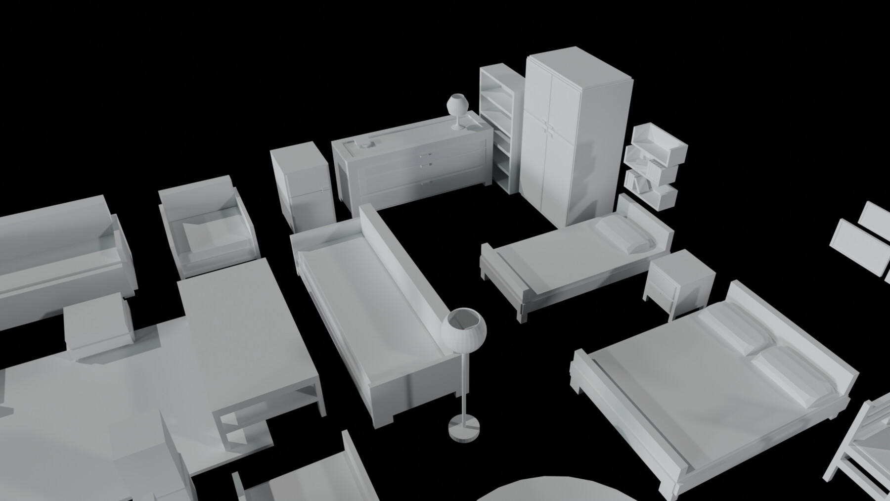 ArtStation - Lowpoly furniture pack | Game Assets