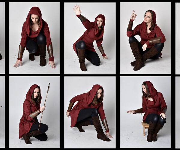 ArtStation - x160 Fantasy archer - Model Pose Reference Pack | Resources