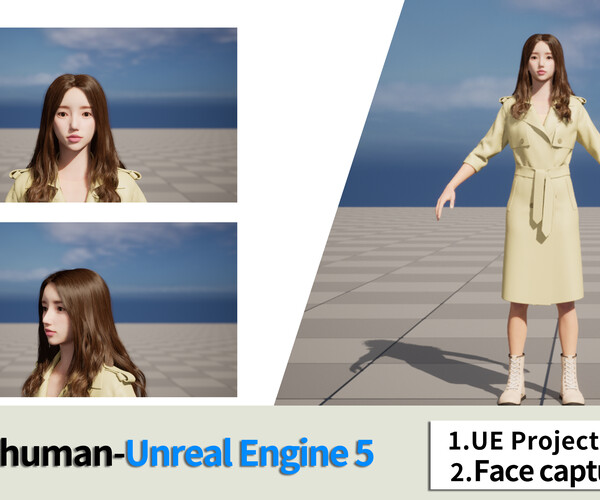 ArtStation - LuLu/Beautiful yellow curly hair/Face capture/Metahuman ...