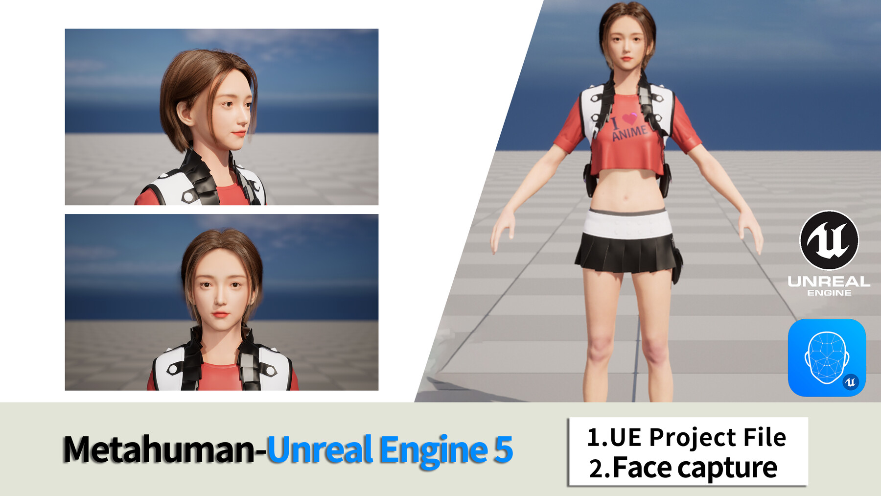 ArtStation - Chihuo/Cool short hair girl/Face capture/Metahuman//Unreal engine | Game Assets