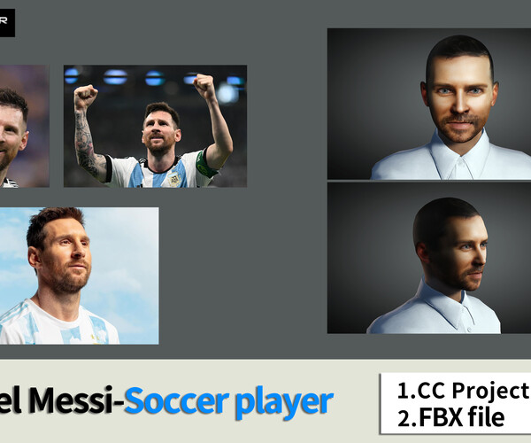 ArtStation - Lionel Messi/Soccer player with blendshape and full cc3 ...