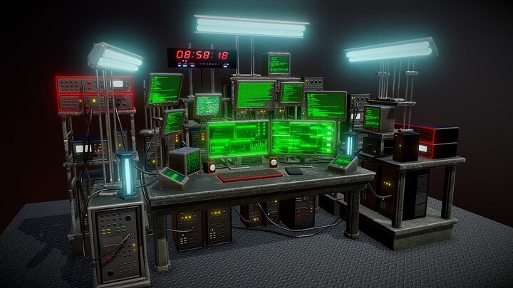 ArtStation - Retro Computer Workstation | Resources