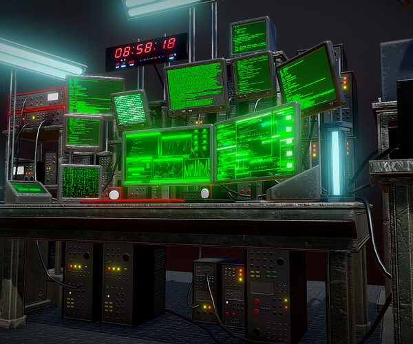 ArtStation - Retro Computer Workstation | Resources