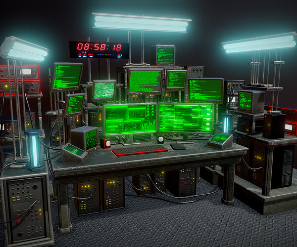 ArtStation - Retro Computer Workstation | Resources