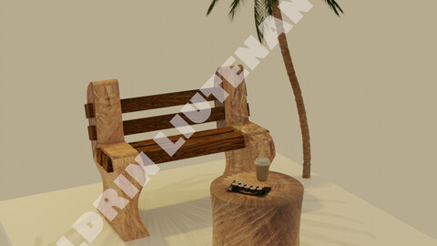 ArtStation - My First product beach bench | Resources