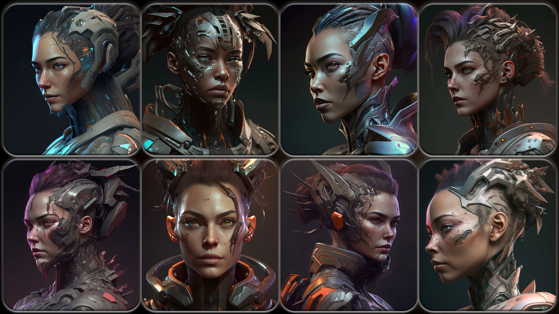 ArtStation - 300 Cyborg Head Sculpt (Male and Female) Reference Pack ...
