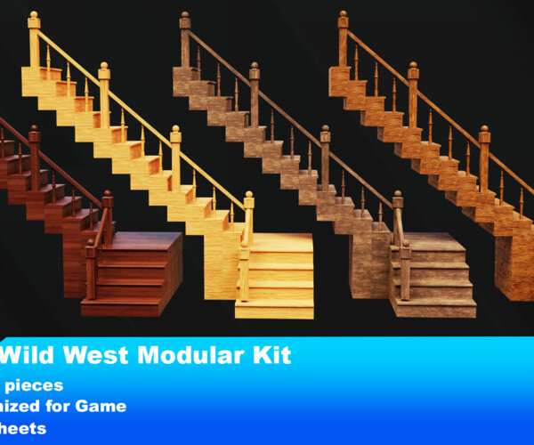 ArtStation - Wild West Modular Kit | Game Assets