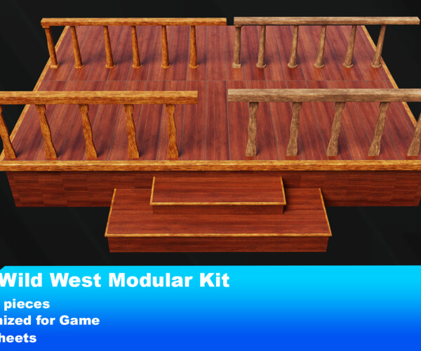 ArtStation - Wild West Modular Kit | Game Assets