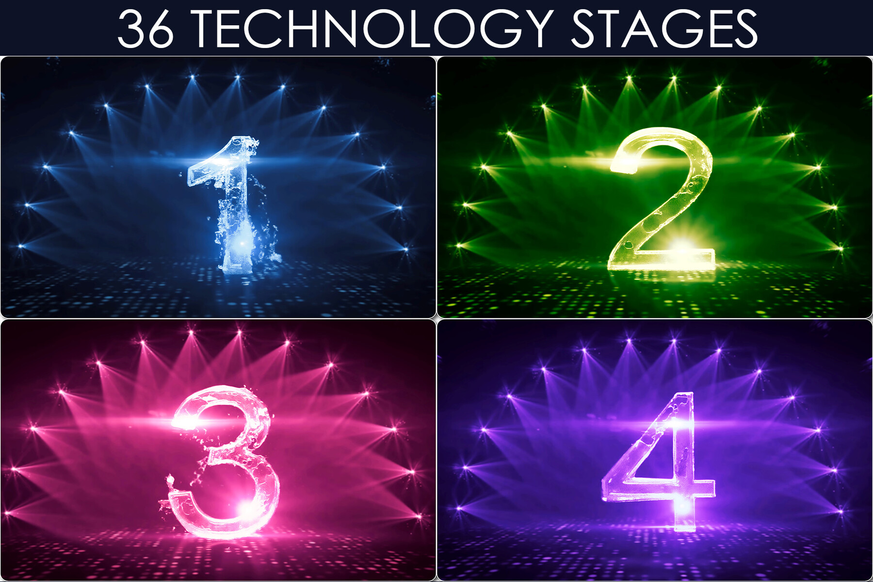 ArtStation - 36 Empty Technology Stage Backgrounds, Illuminated winner ...