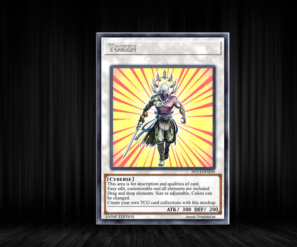 ArtStation - Custom trading card Photoshop template | Artworks