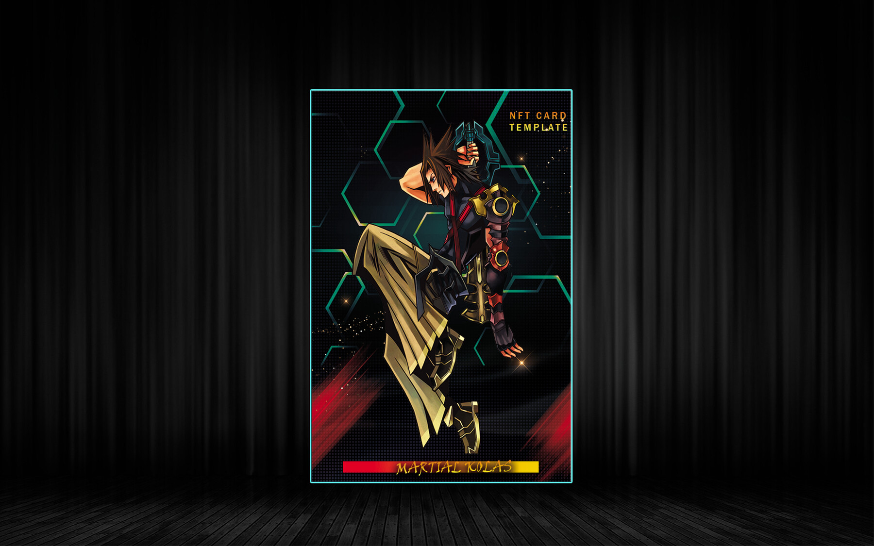 ArtStation - 4 in 1 NFT card Photoshop Template | Artworks