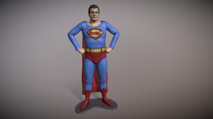 ArtStation - Superman George Reeves Figure 3D pintable | Resources
