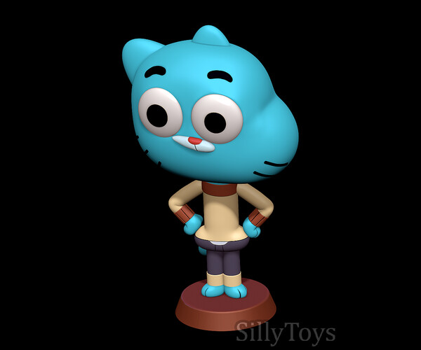 ArtStation - Gumball Watterson - The Amazing World of Gumball 3D print model | Resources