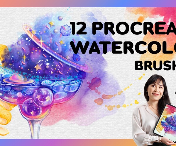 ArtStation - Watercolor Brushes For Procreate | 12 Procreate Watercolor Brushes | Brushes