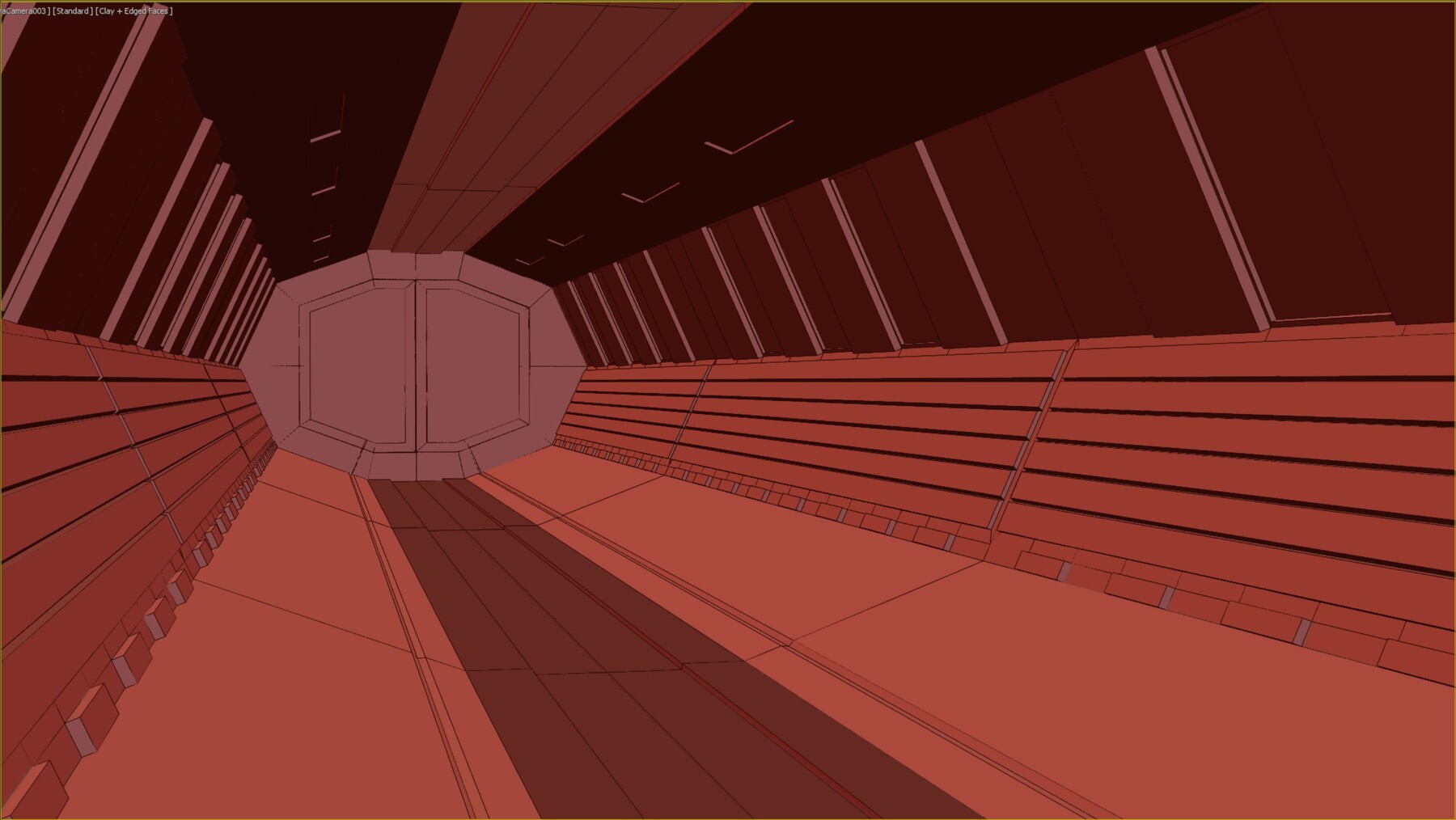 ArtStation - low poly scifi corridor 02 | Game Assets