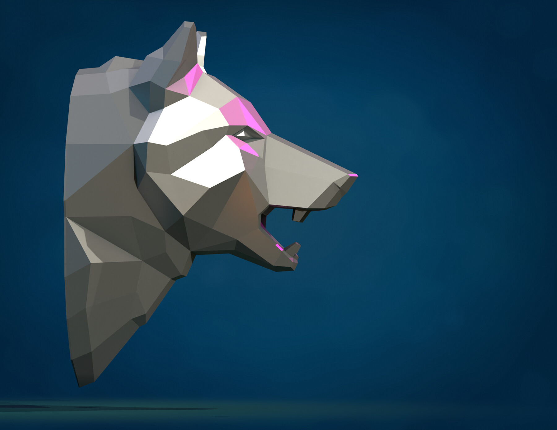 ArtStation - Wolf head low poly | Resources