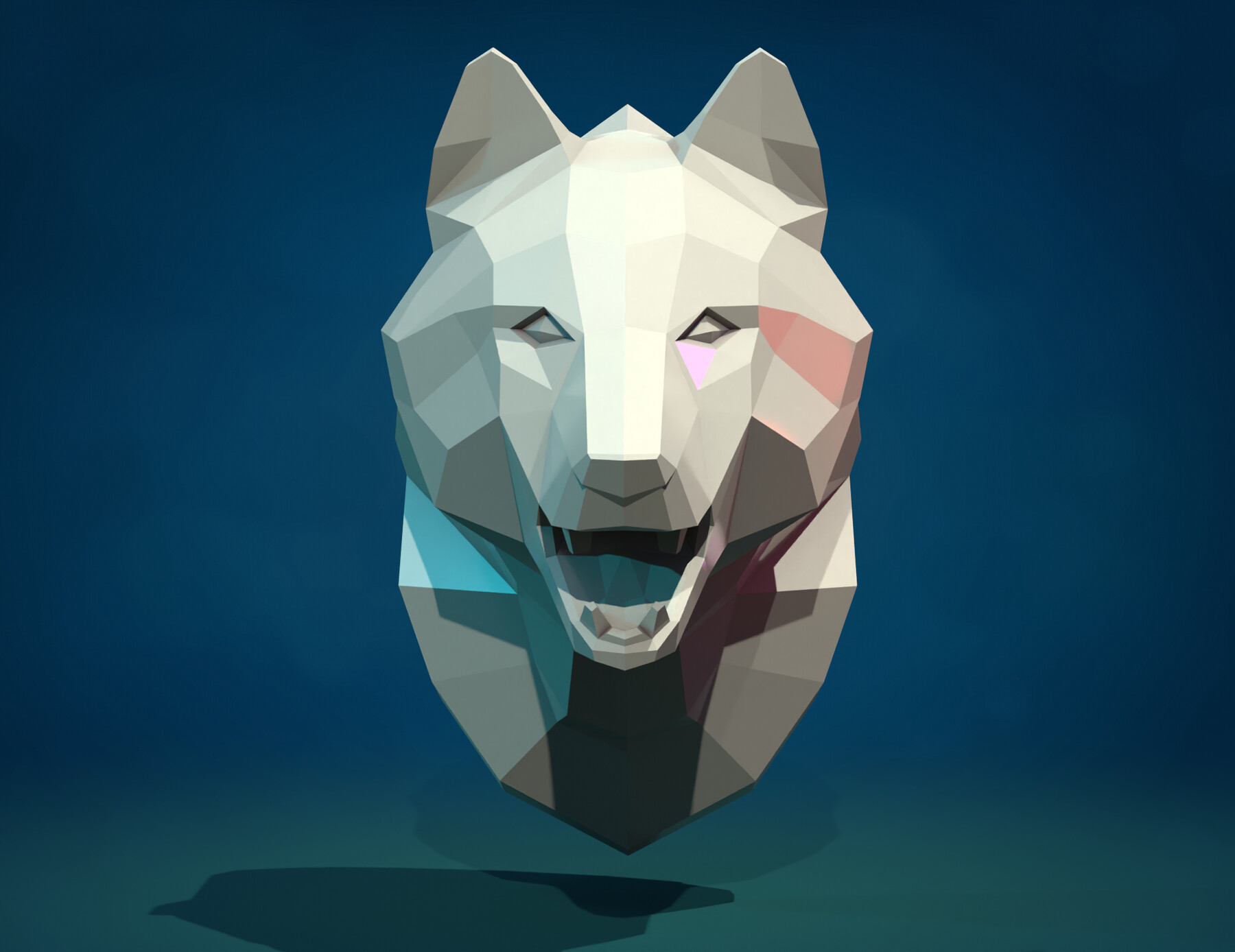 ArtStation - Wolf head low poly | Resources